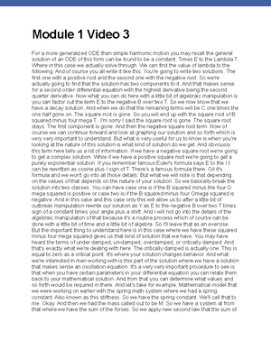 Module 1 Video 3 - ?? Module 1 Video 3 All right well students welcome ...