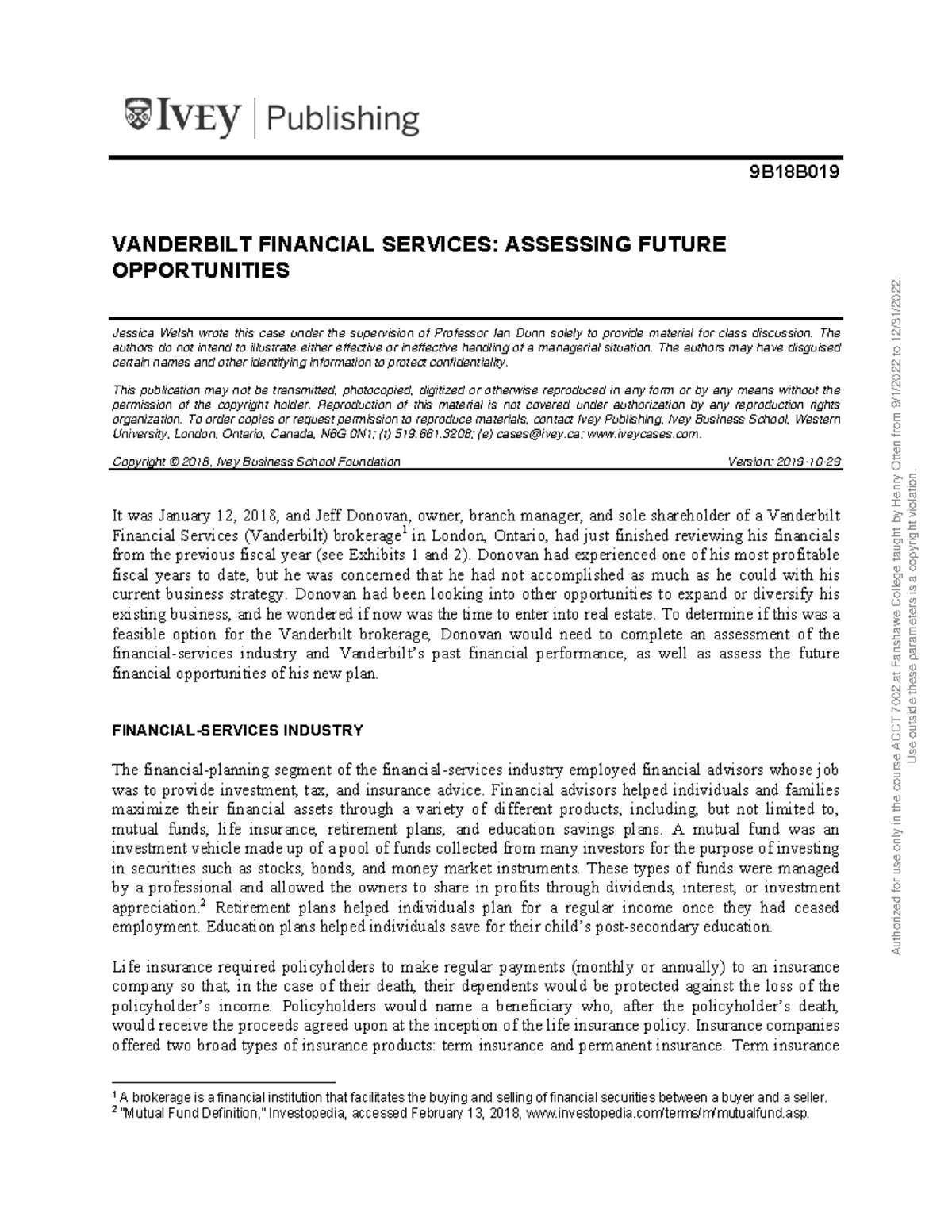 5 Vanderbilt Financial Services - Assessing Future Opportunities ...