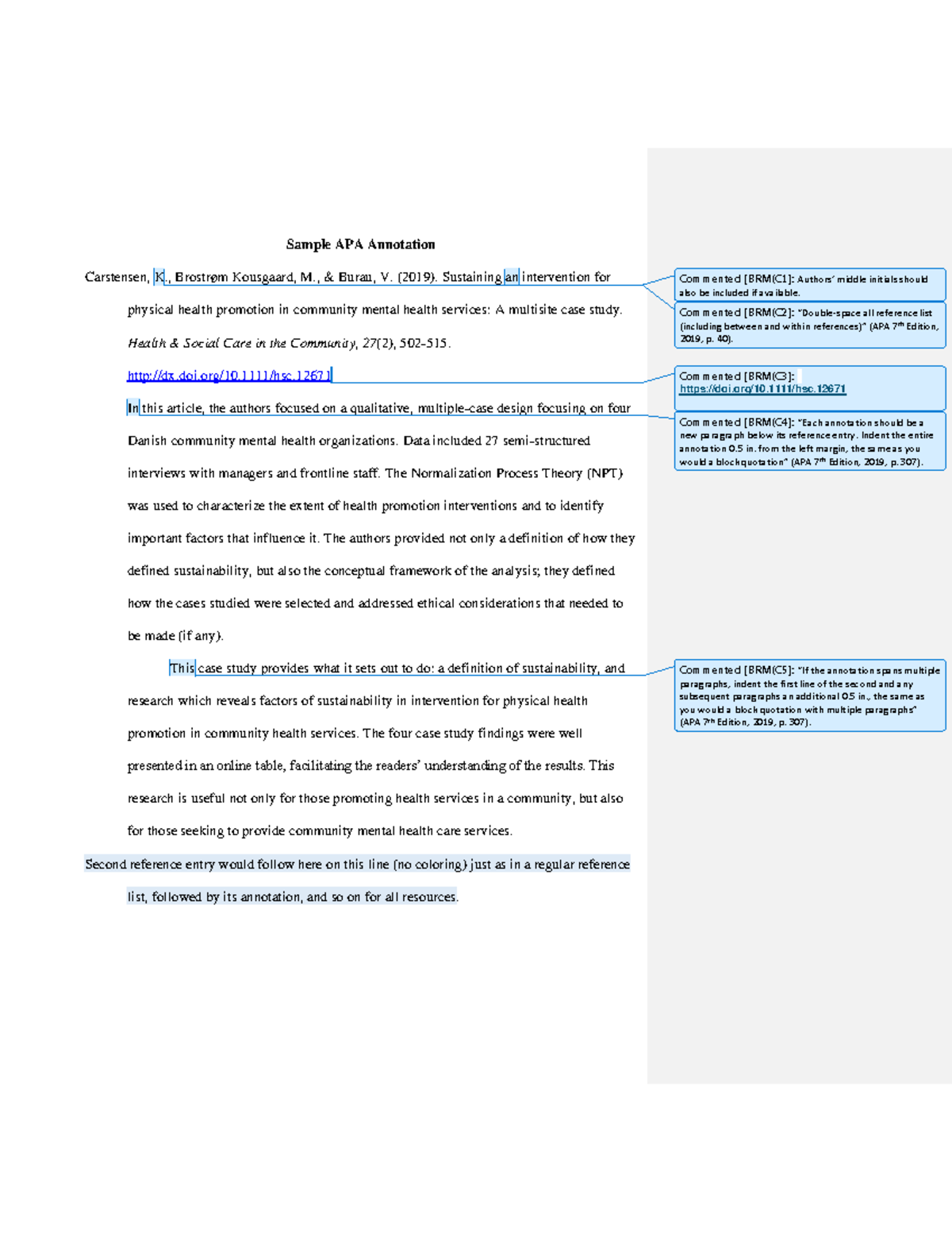 Power Point Presentation Annotated Bibliography Sample- Sample APA ...