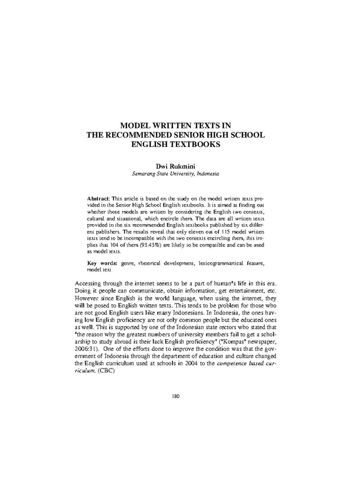 Model Written Texts IN THE Recommended Senior HIGH School English model-written-texts-in-the-recommended-senior-high-school-english