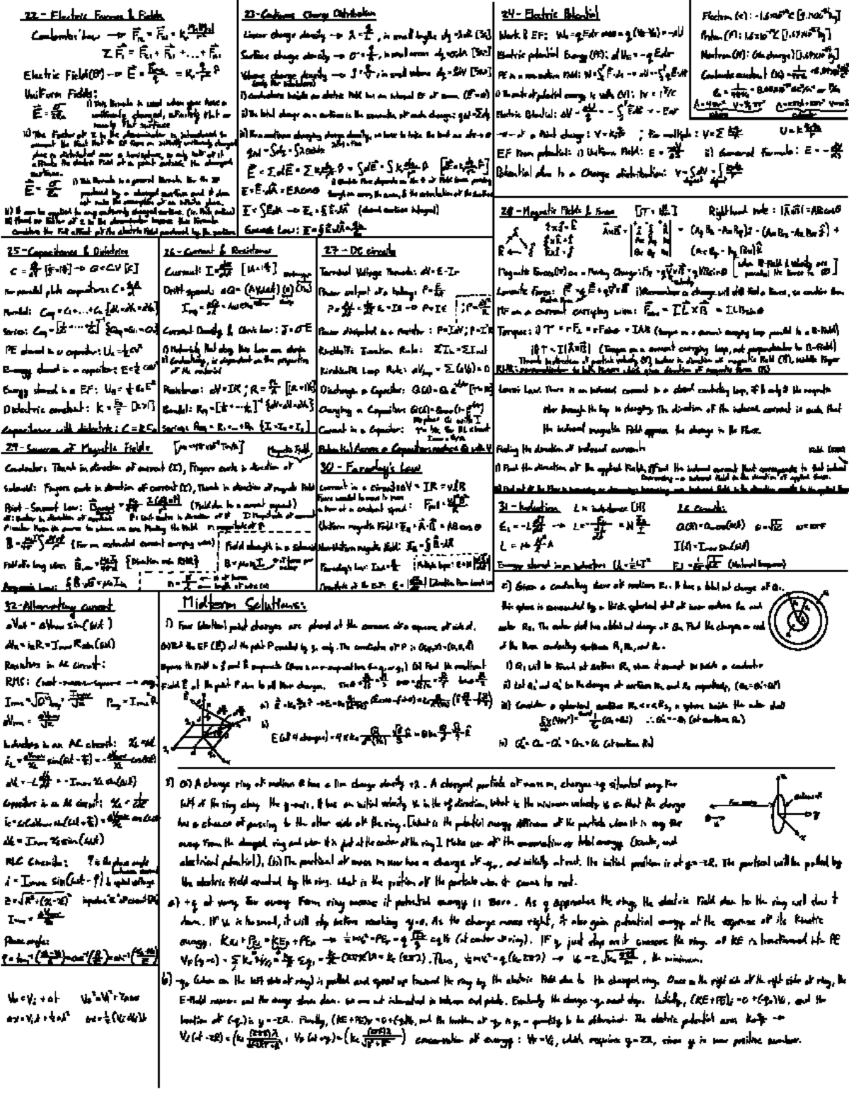 Phys 205 Formula Sheet - Memory aid for the final - in E msn.n tw no ...