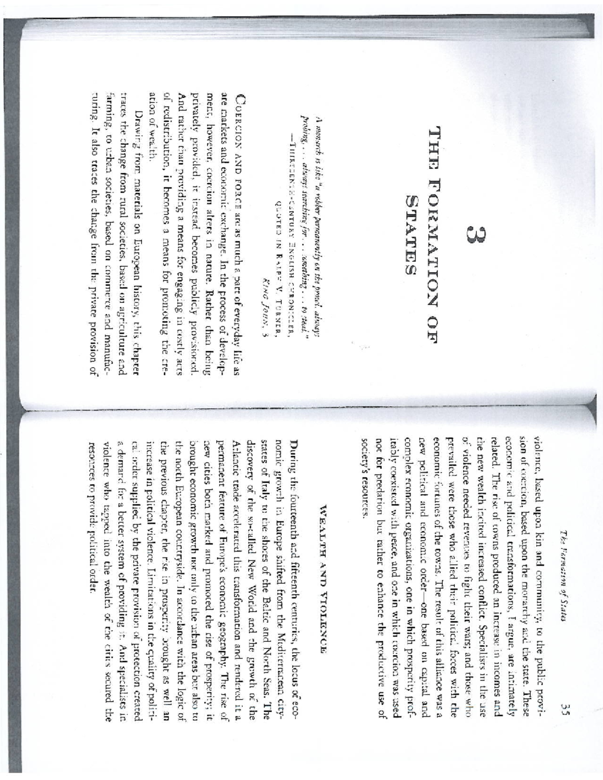 Robert Bates Formation of States - POLI 109 - Studocu