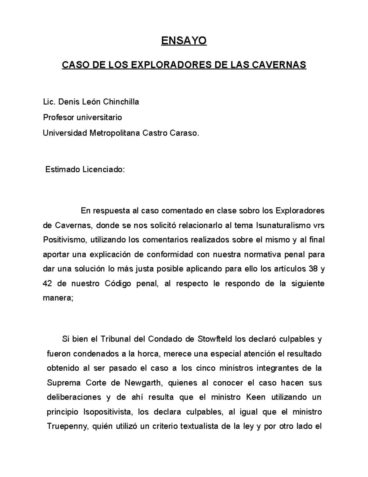 Ensayo sobre los exploradores - ENSAYO CASO DE LOS EXPLORADORES DE LAS ...