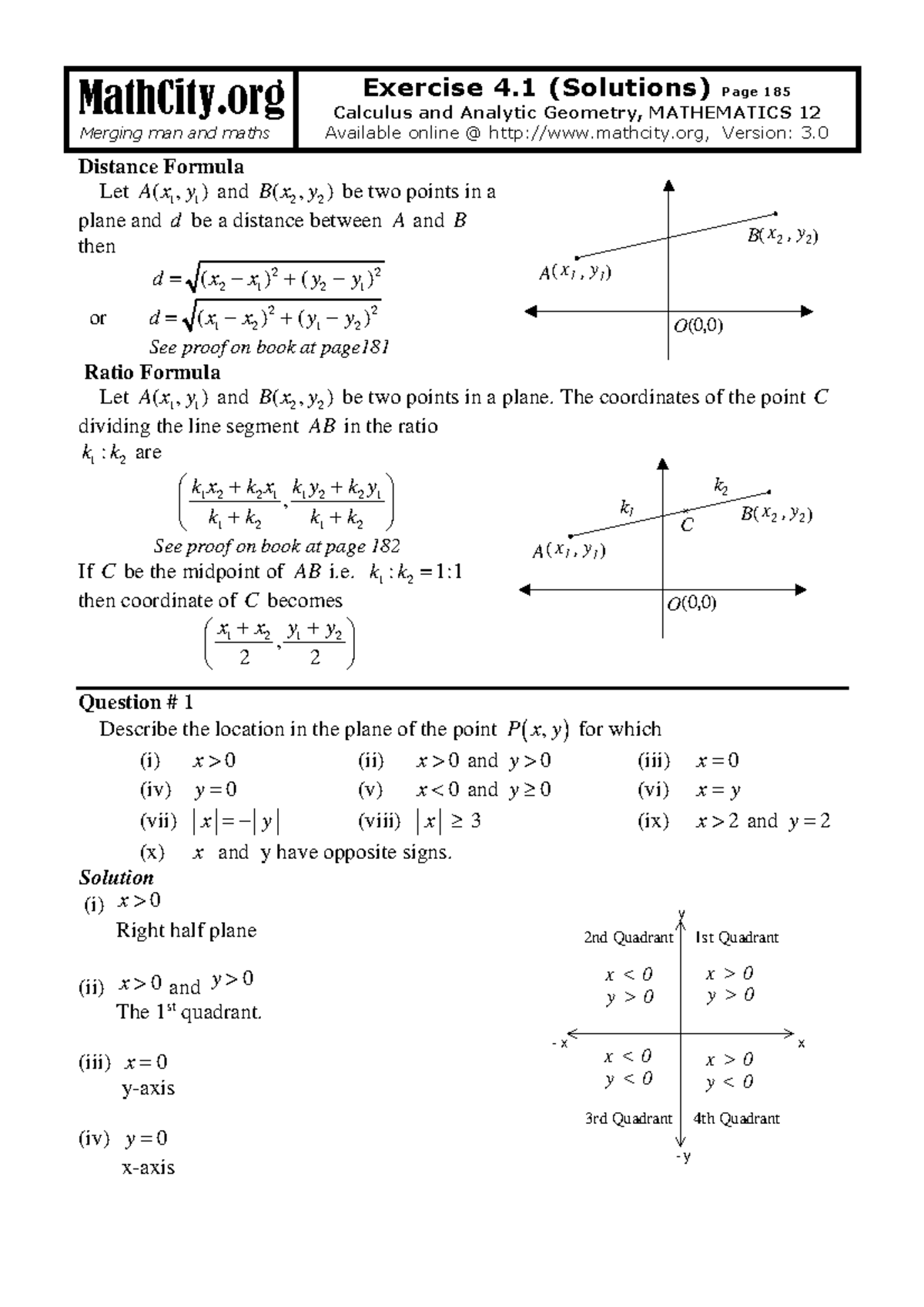 Ex 4 1 FSC part2 ver3 - Vvv - MathCity Merging man and maths ####### Exercise 4 (Solutions) Page ...
