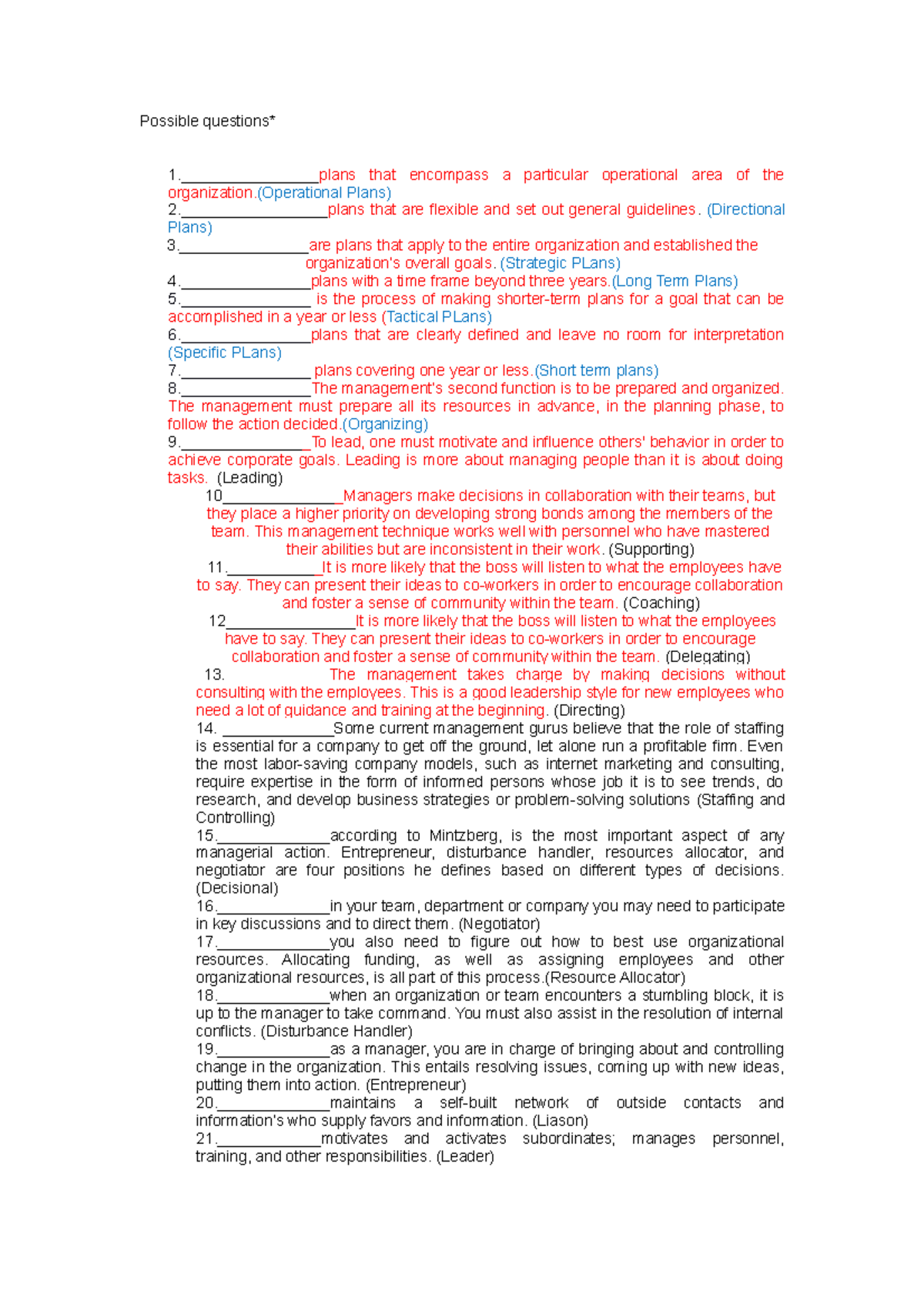 CLFM reviewer - CHARACTER FORMATION - Possible questions* 1 ...