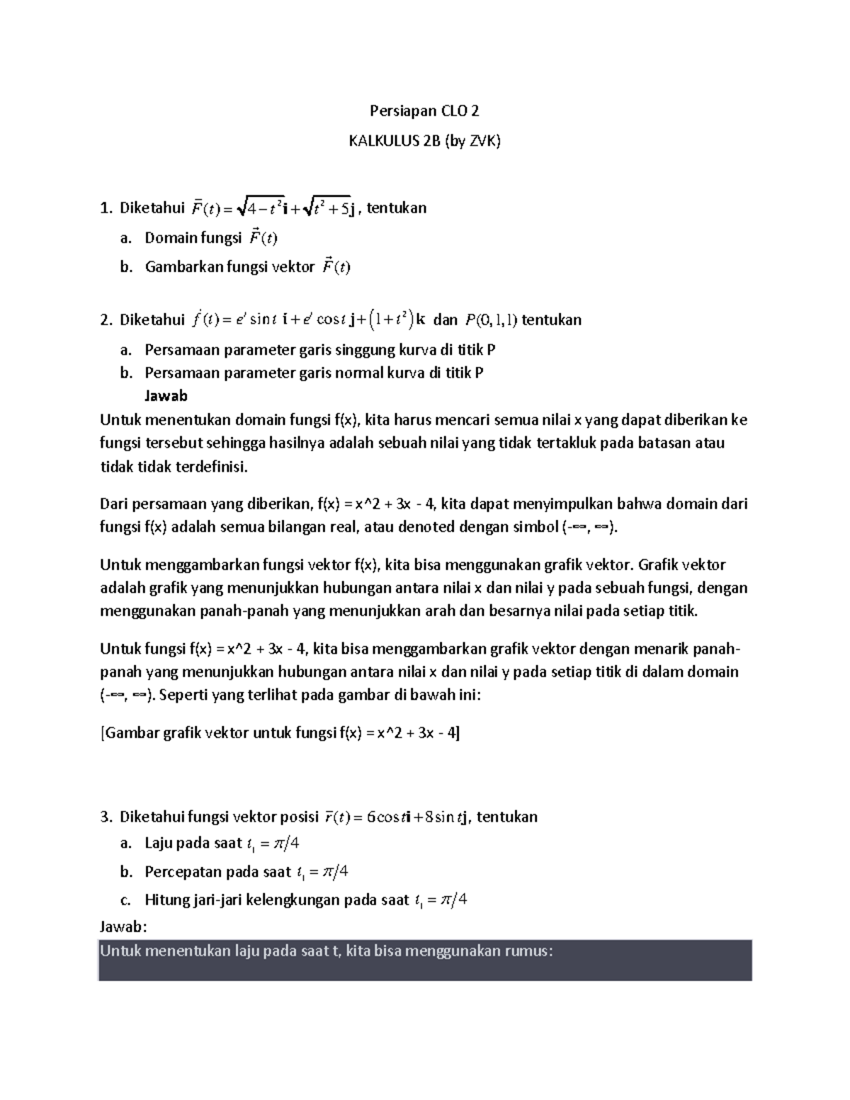 Jawaban Persiapan CLO 2 Kalkulus 2b - Persiapan CLO 2 KALKULUS 2B (by ...