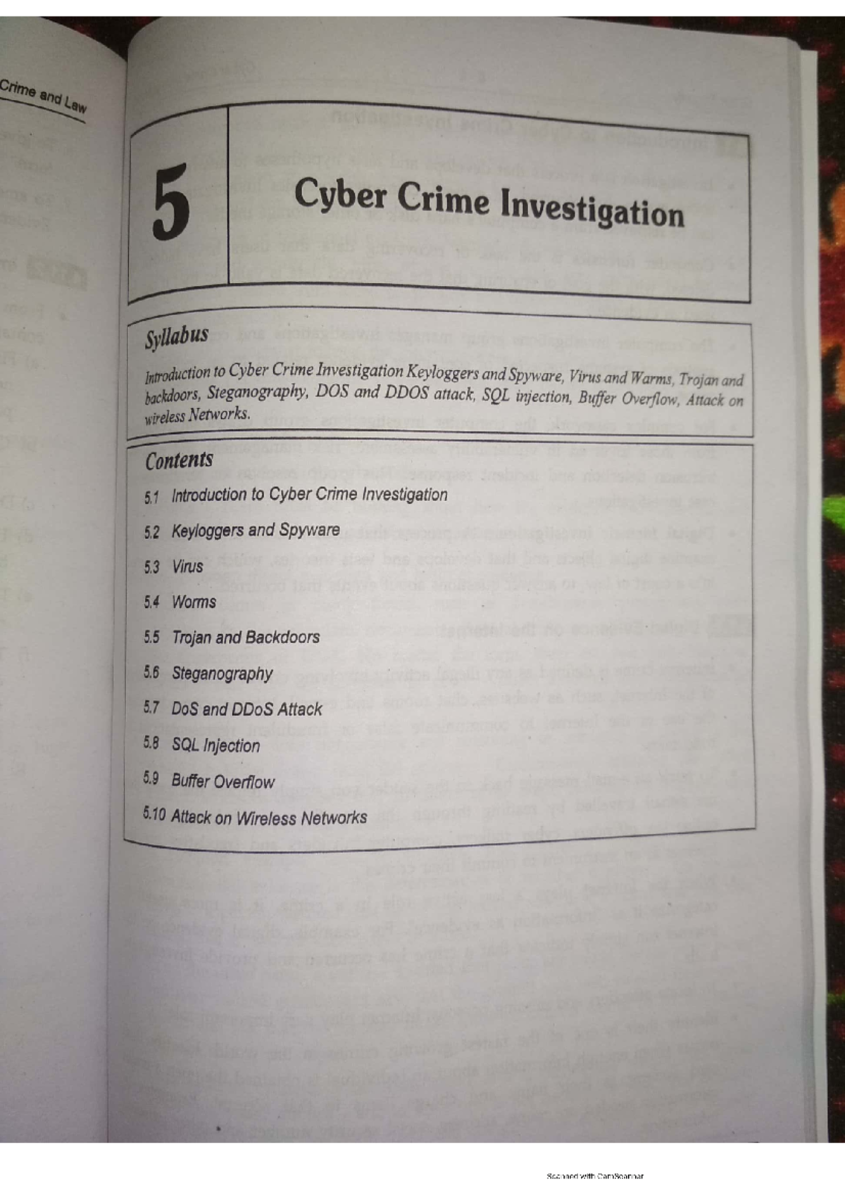 CS Ch 5 - best - nd Law 5 Cyber Crime Investigation Syllabus ...