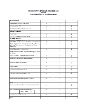 Bedside Head to Toe Checklist 18Aug2020 - MGH INSTITUTE OF HEALTH ...