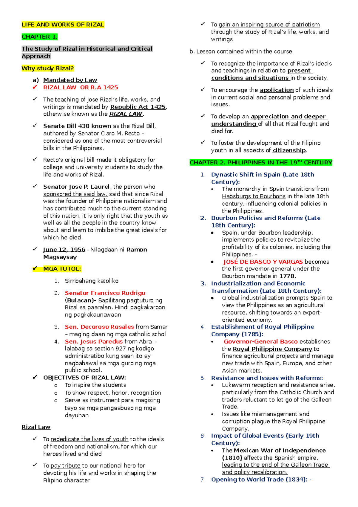 CHAP 1 TO 4 - Lesson 1 -4 - LIFE AND WORKS OF RIZAL CHAPTER 1. The ...