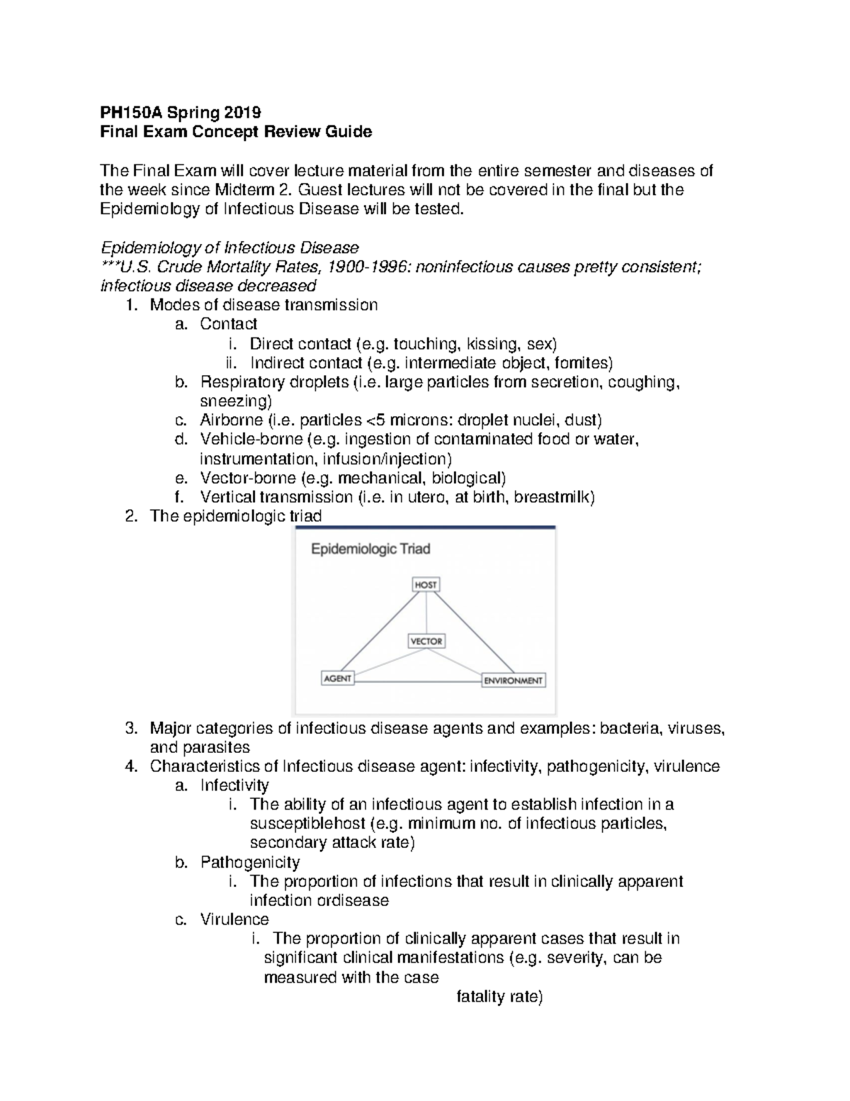 Final Exam Concept Review Guide (2023) - PH150A Spring 2019 Final Exam Concept Review Guide The ...