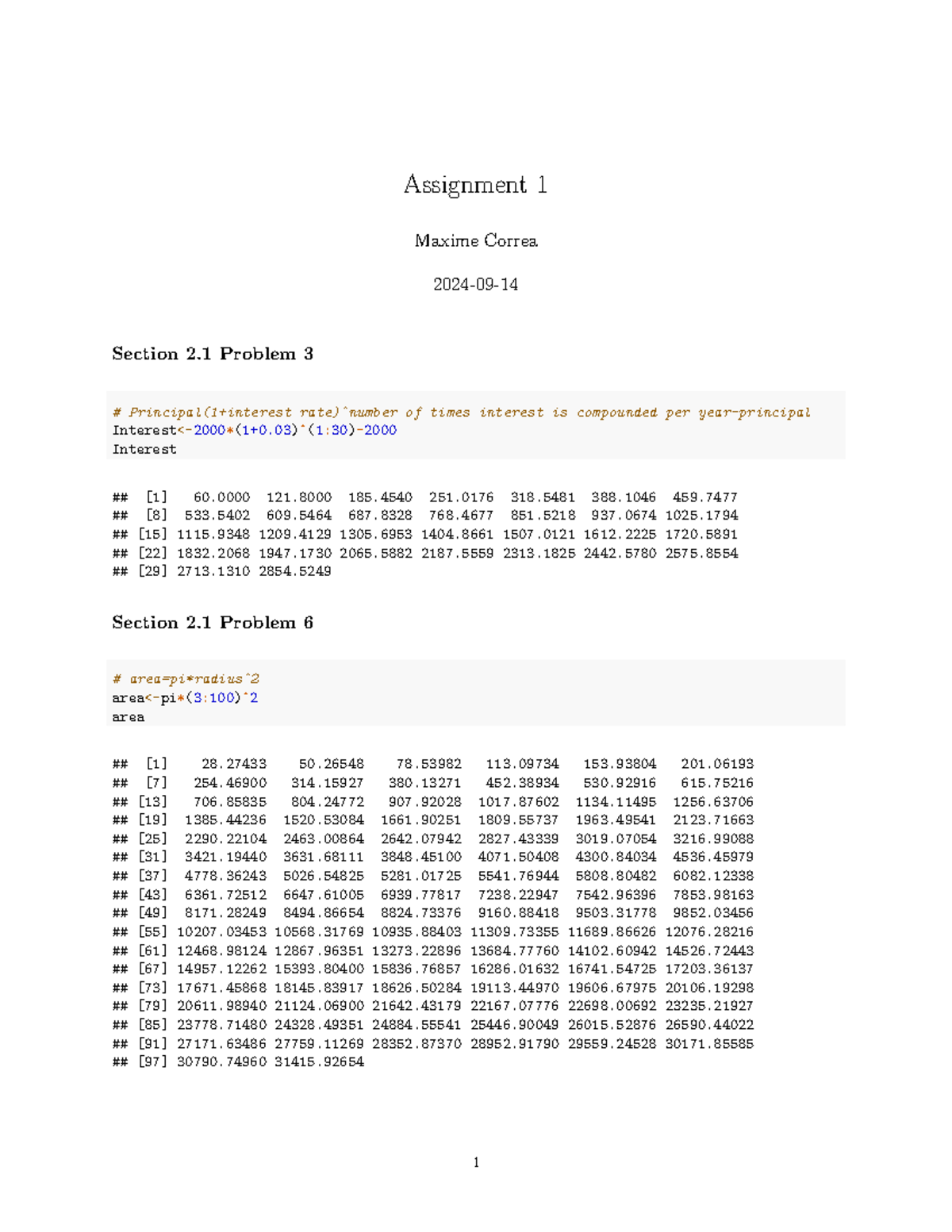 Assignment 1 - A1111 - Maxime Correa Assignment 2024-09- Section 2 ...