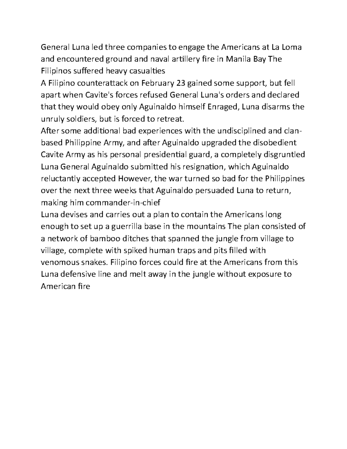 The Philippine-American War - General Luna led three companies to ...