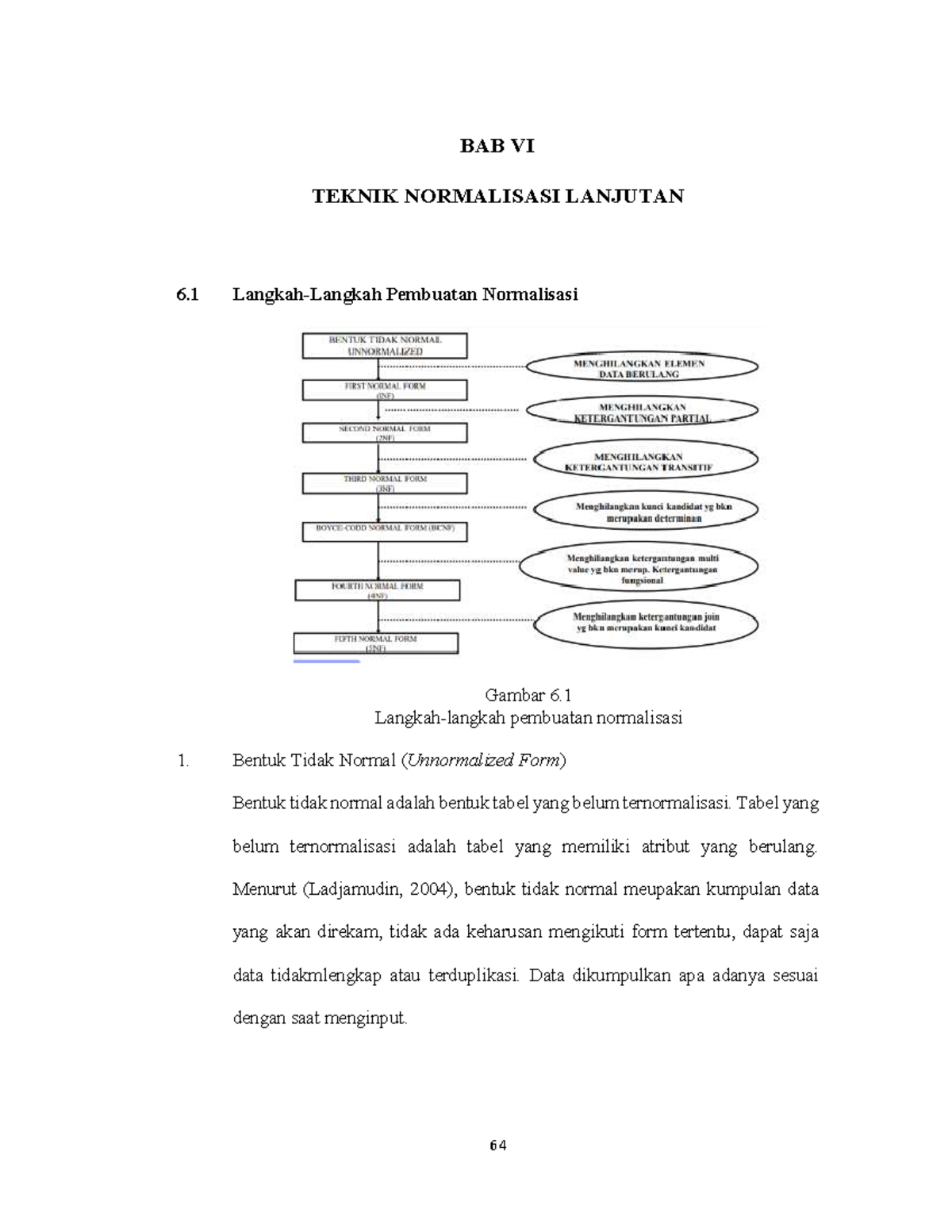 Modul Basis Data Bab 6 Teknik Normalisasi Lanjutan - 64 BAB VI TEKNIK ...