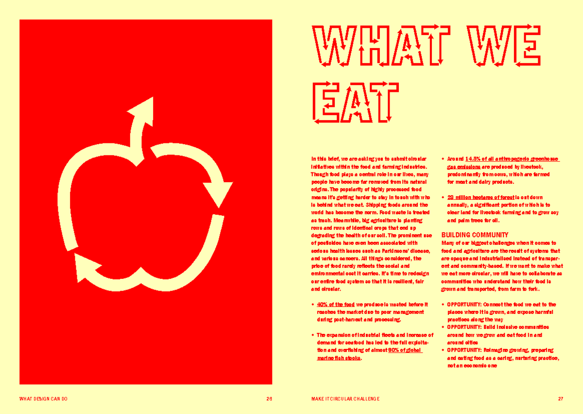 Mi CC Design Brief Value Chain What We Eat - WHAT DESIGN CAN DO 26 MAKE ...