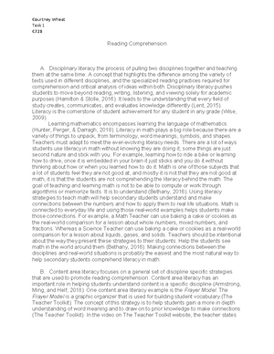 Secondary Disciplinary Literacy Science - DNP1, DNP2, LGM1: Secondary ...