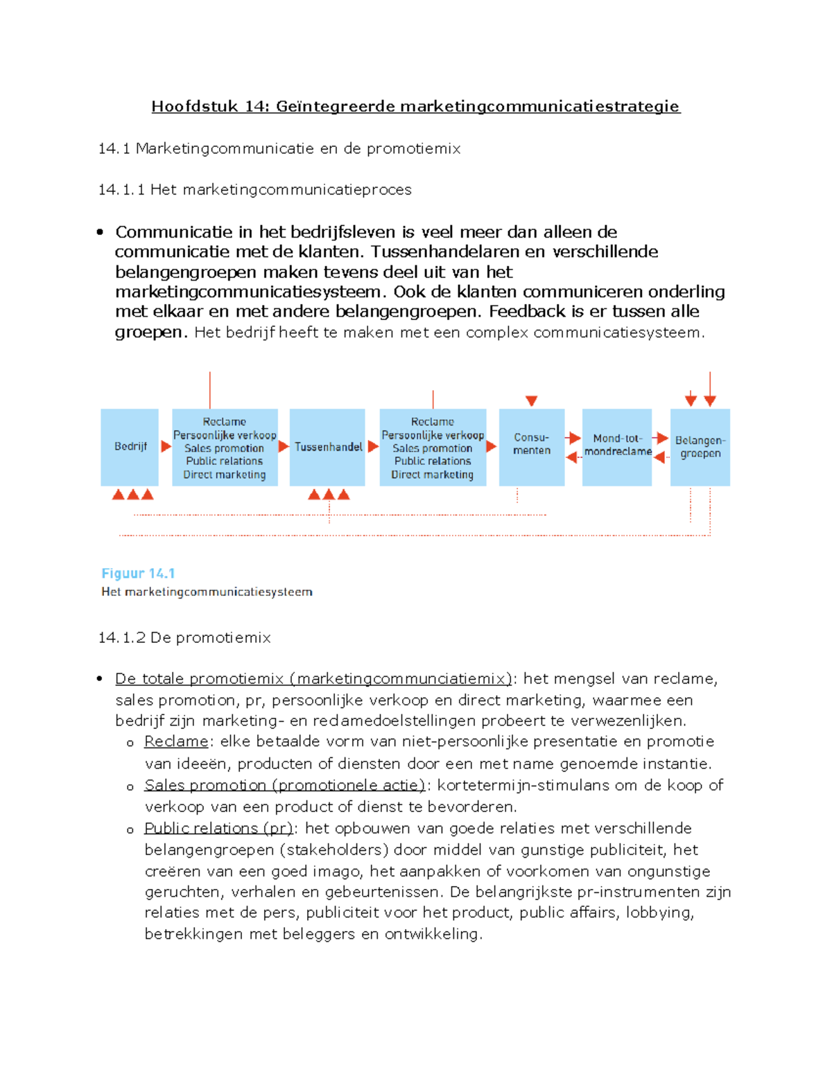 Hoofdstuk 14 - samenvatting - Hoofdstuk 14: Geïntegreerde marketingcommunicatiestrategie 14 ...