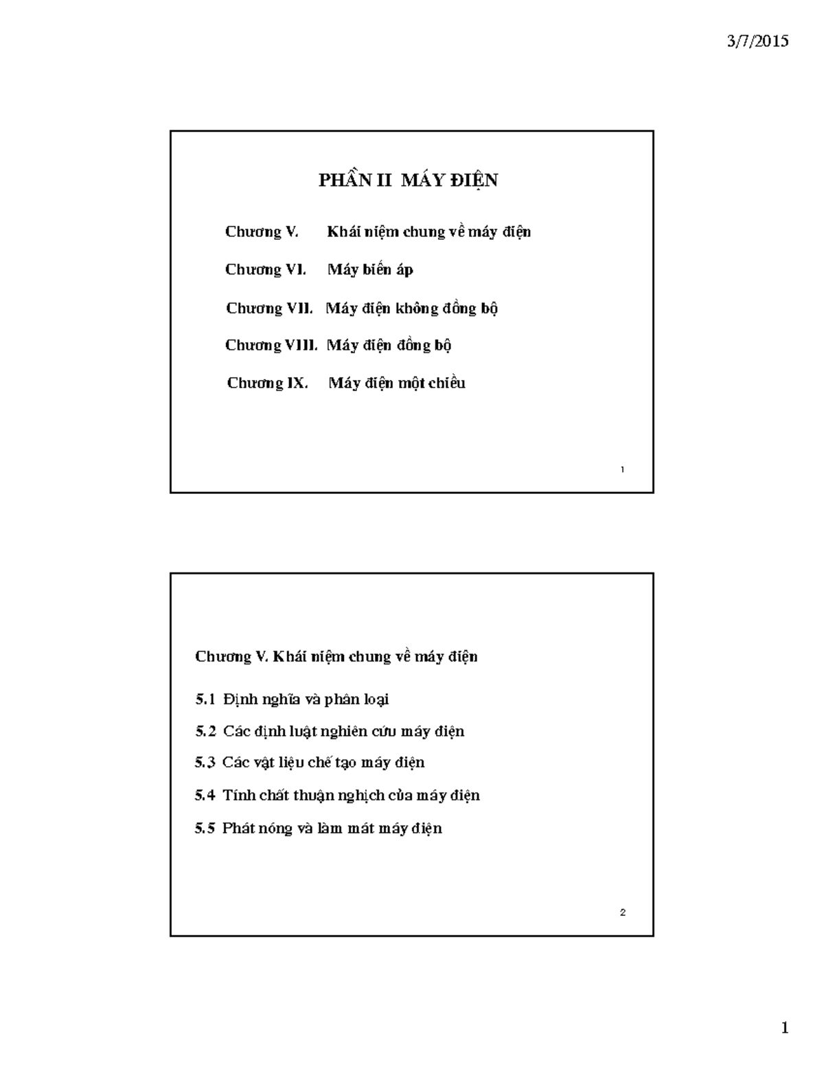 KTD Chuong 5 Student Version - 1 Chương V. Khái ni m chung v máy ñi n Chương VI. - Studocu