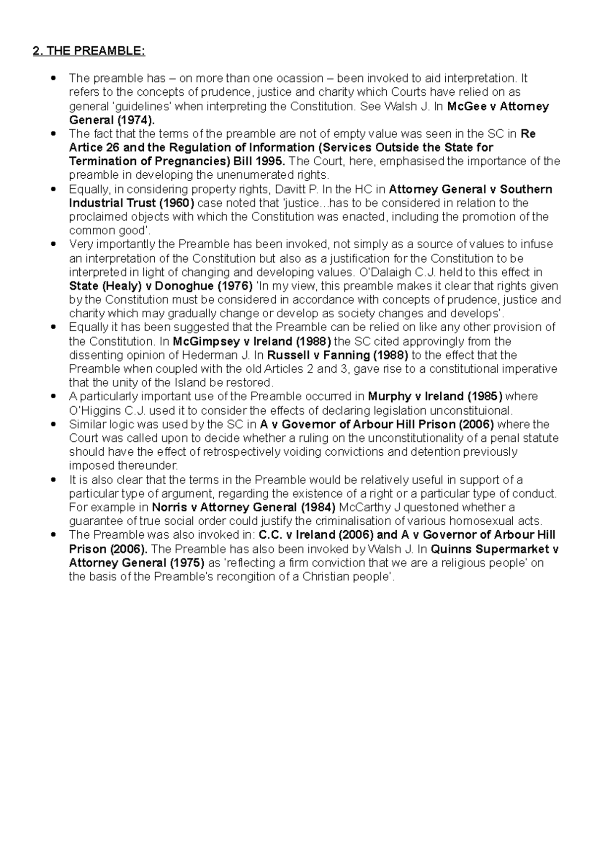 2 The Preamble - Concise notes on Constitutional law - 2. THE PREAMBLE ...