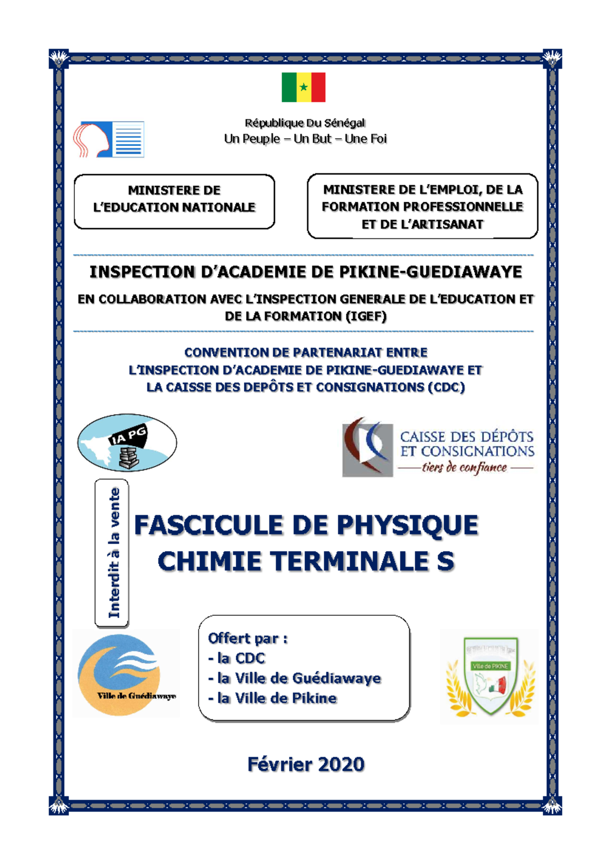 Exercice de mathématiques pour des élèves en classe de terminale ...