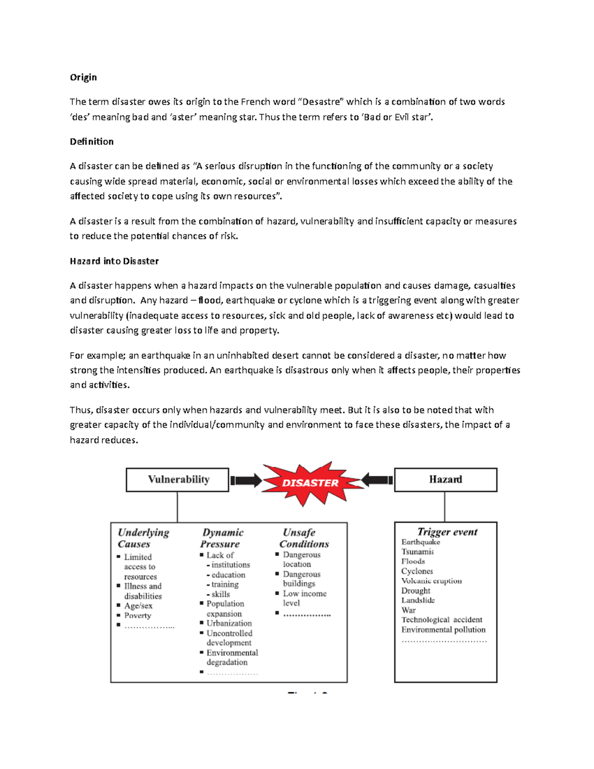 Disaster Management - Hazard , Disaster and DM Cycle - Origin The term ...