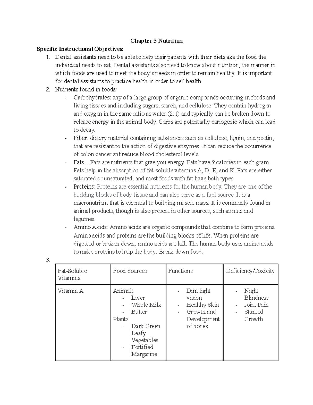 Chapter 5 SIO - Definitions - Chapter 5 Nutrition Specific ...