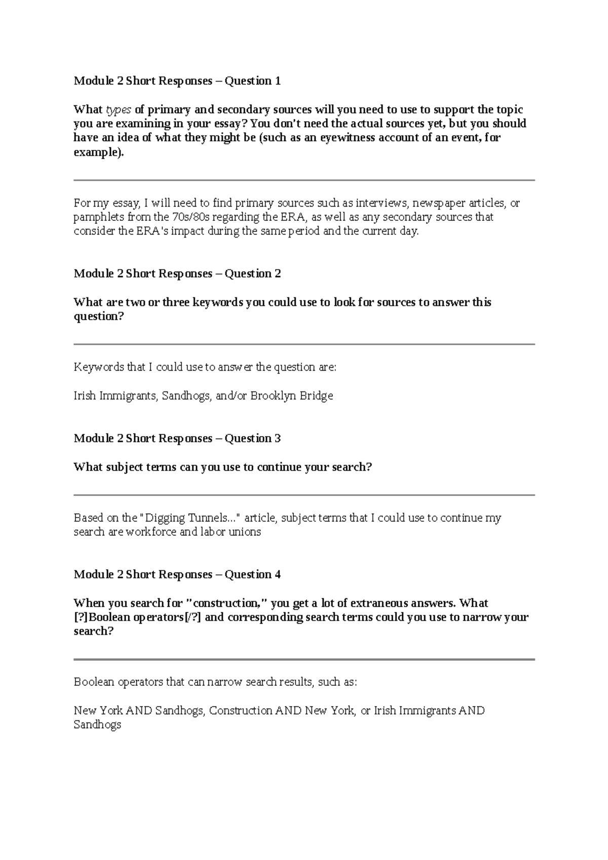 Module Two Short Response - Module 2 Short Responses – Question 1 What ...