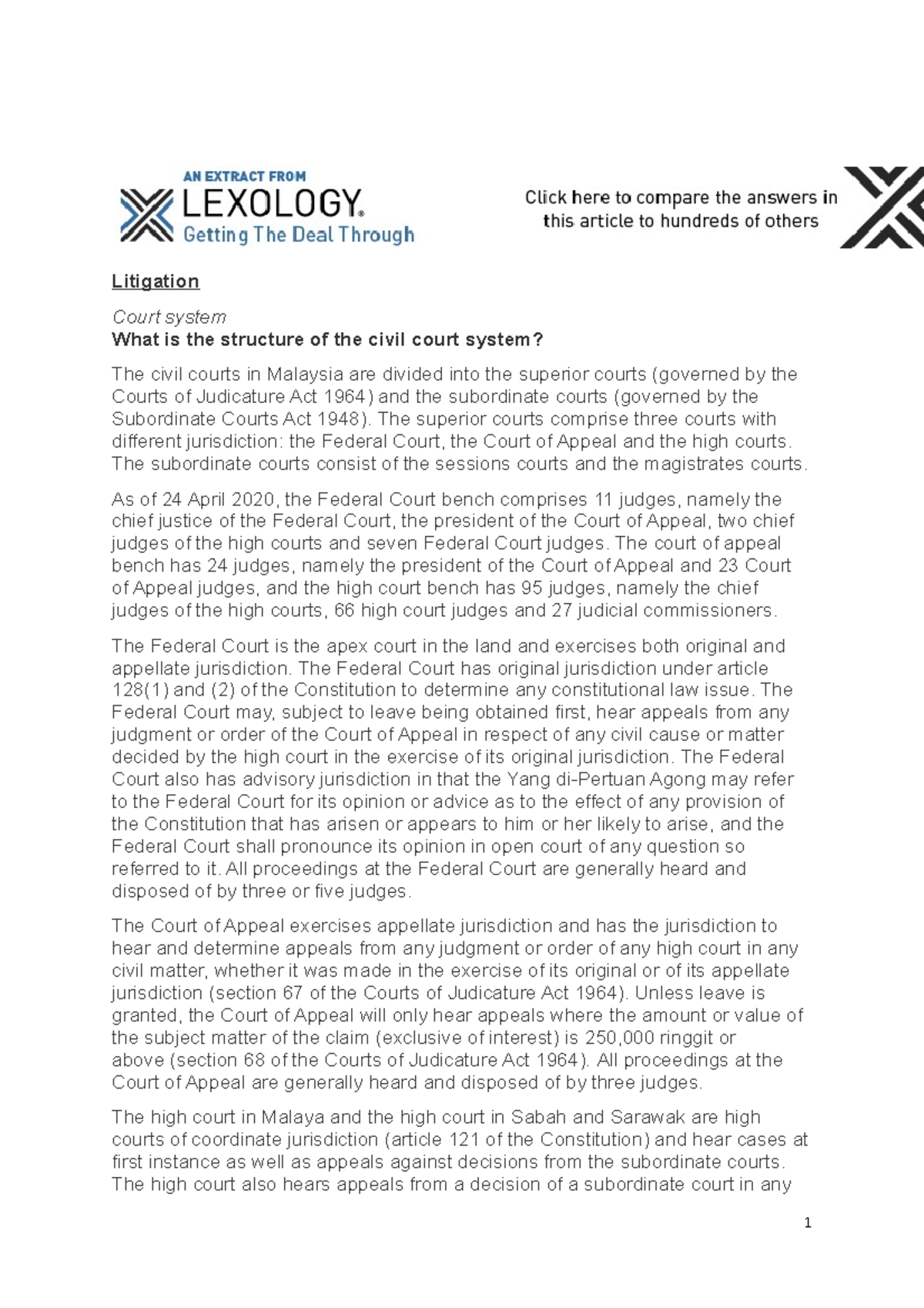 Court system - evidence - Litigation Court system What is the structure ...