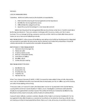 Module 6 - Communicating - MODULE 6 (ES 313 – Engineering Management ...