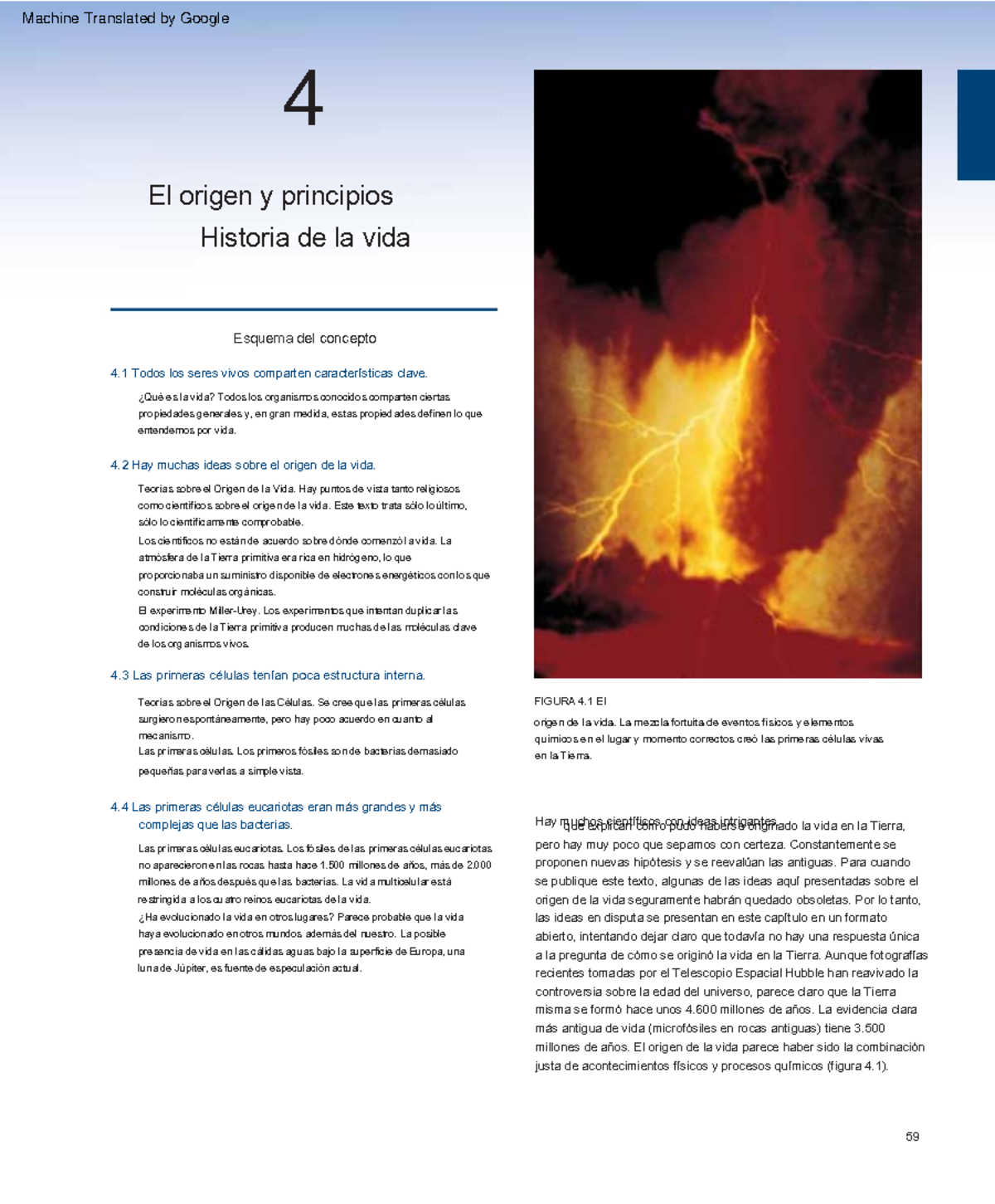 Material Apoyo BC 01b Origen de la Vida - Esquema del concepto 4 Las ...