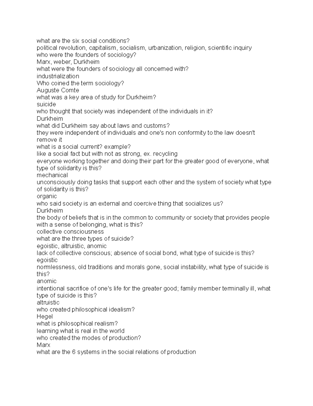 Soc 122 final notes 1 - Summary Introduction to Sociology - what are ...