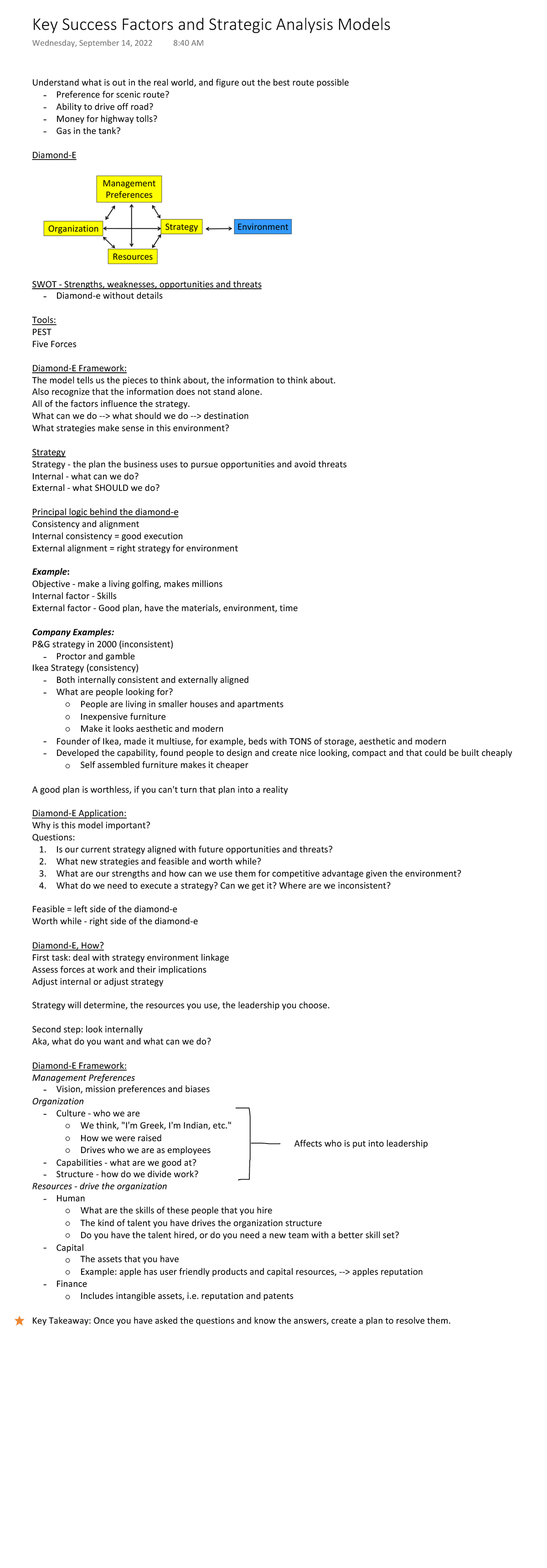 BU111 - Class 2 - Key Success Factors and Strategic Analysis Models ...
