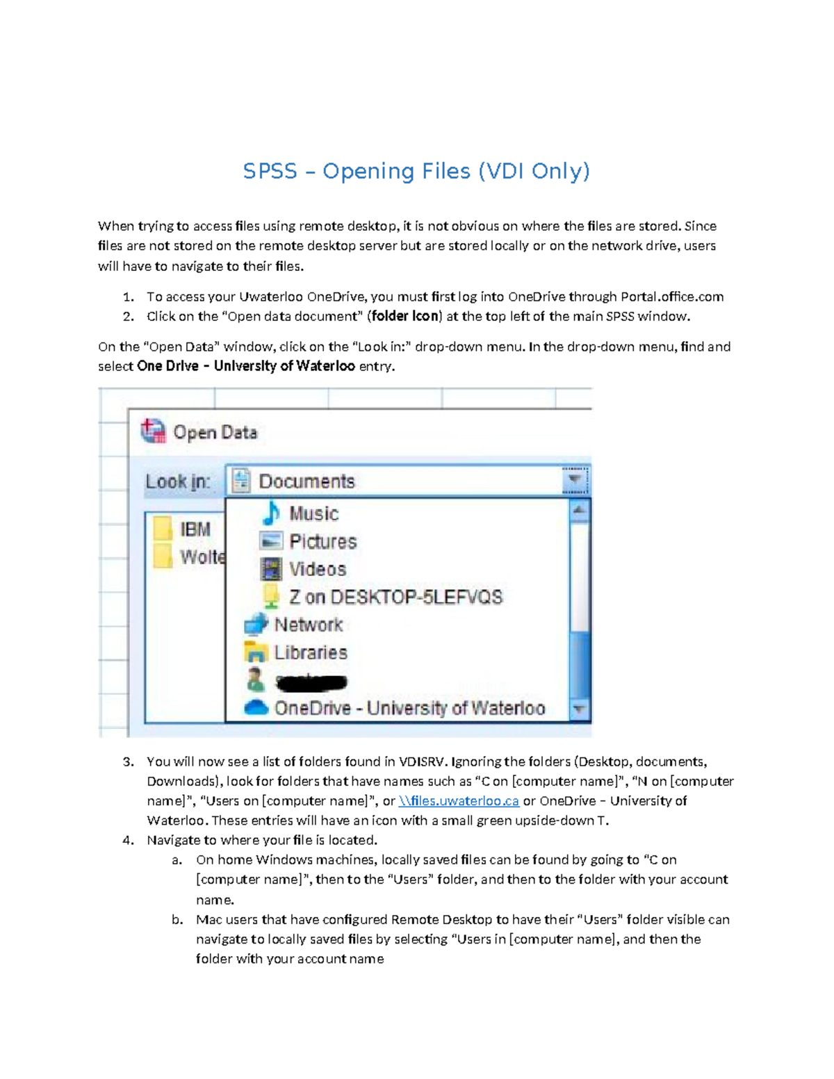 Spss-opening-files - acess to spss for waterloo - SPSS – Opening Files ...