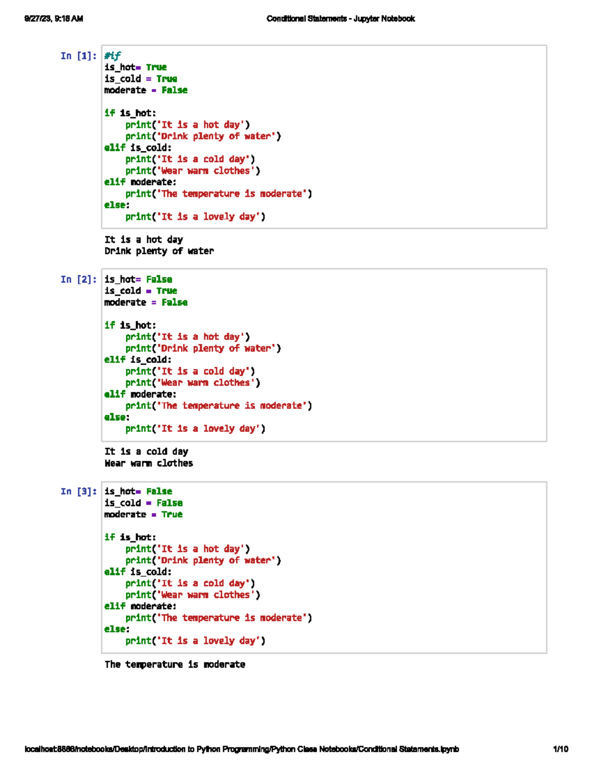 Conditional statements - Business Analytics - Studocu
