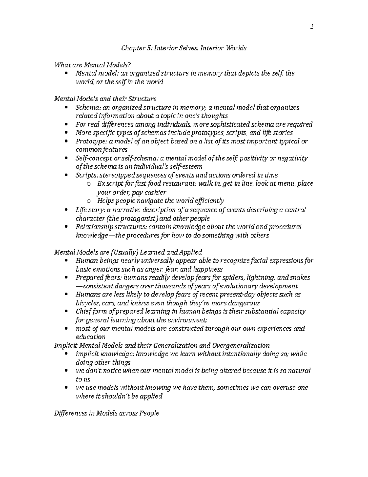 Chapter 5 book notes - Summary Personality: A Systems Approach - 1 ...