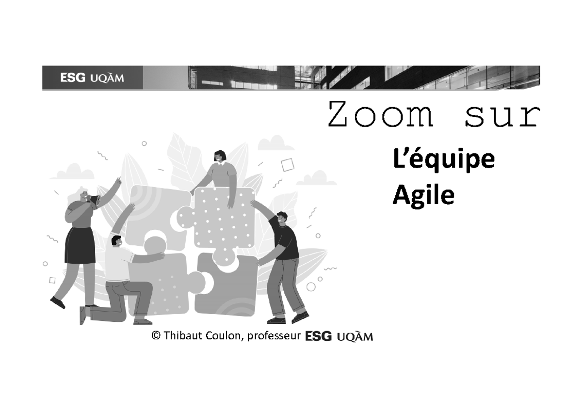 Séance 3 Capsule Equipe Agile - © Thibaut Coulon, professeur Zoom sur L ...