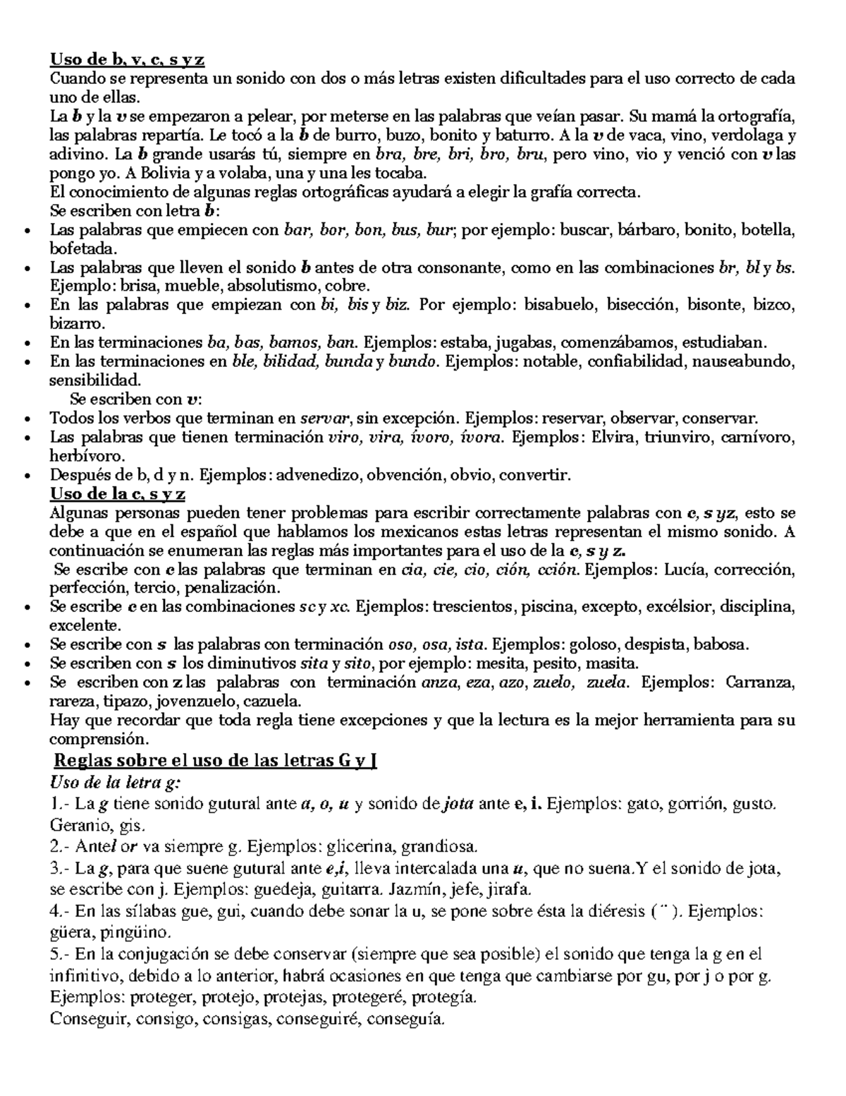 143822532 Uso de b V g j h c z s r Rr k x w y Ll - Uso de b, v, c, s y ...