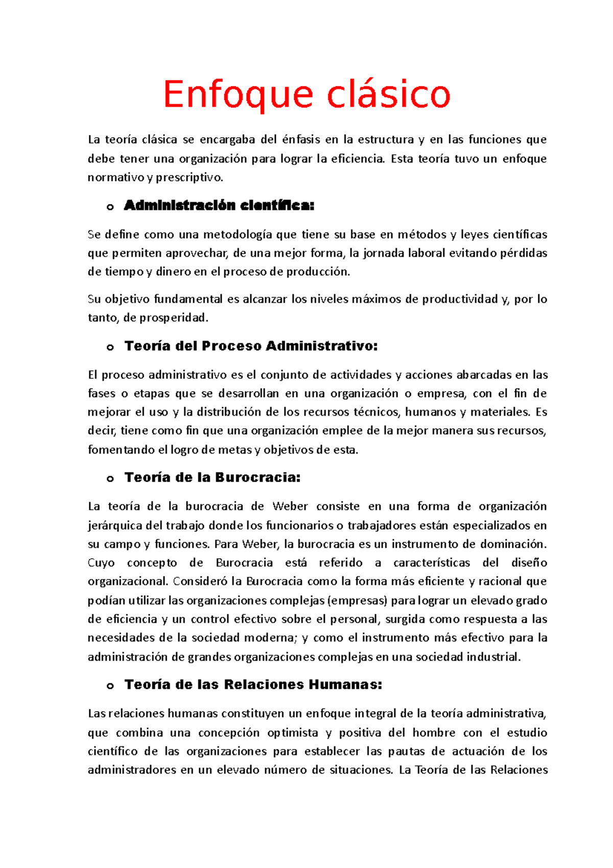 Enfoque clásico - Enfoque clásico La teoría clásica se encargaba del énfasis en la estructura y ...