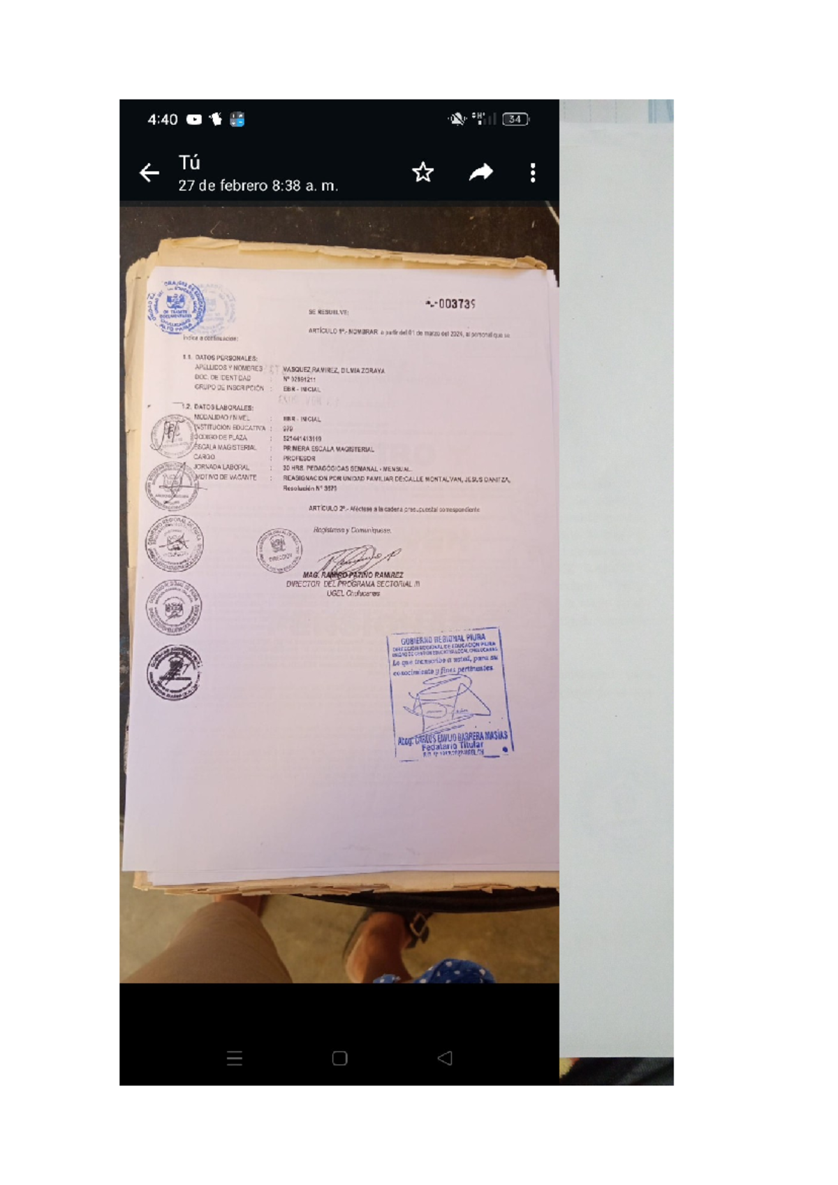 Documento de sustento - Actividad De Responsabilidad Social ...