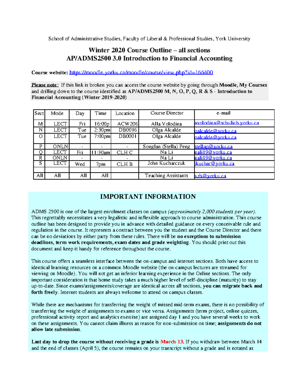 Course Outline - yorku/moodle/course/view.php?id= Please note: If this ...