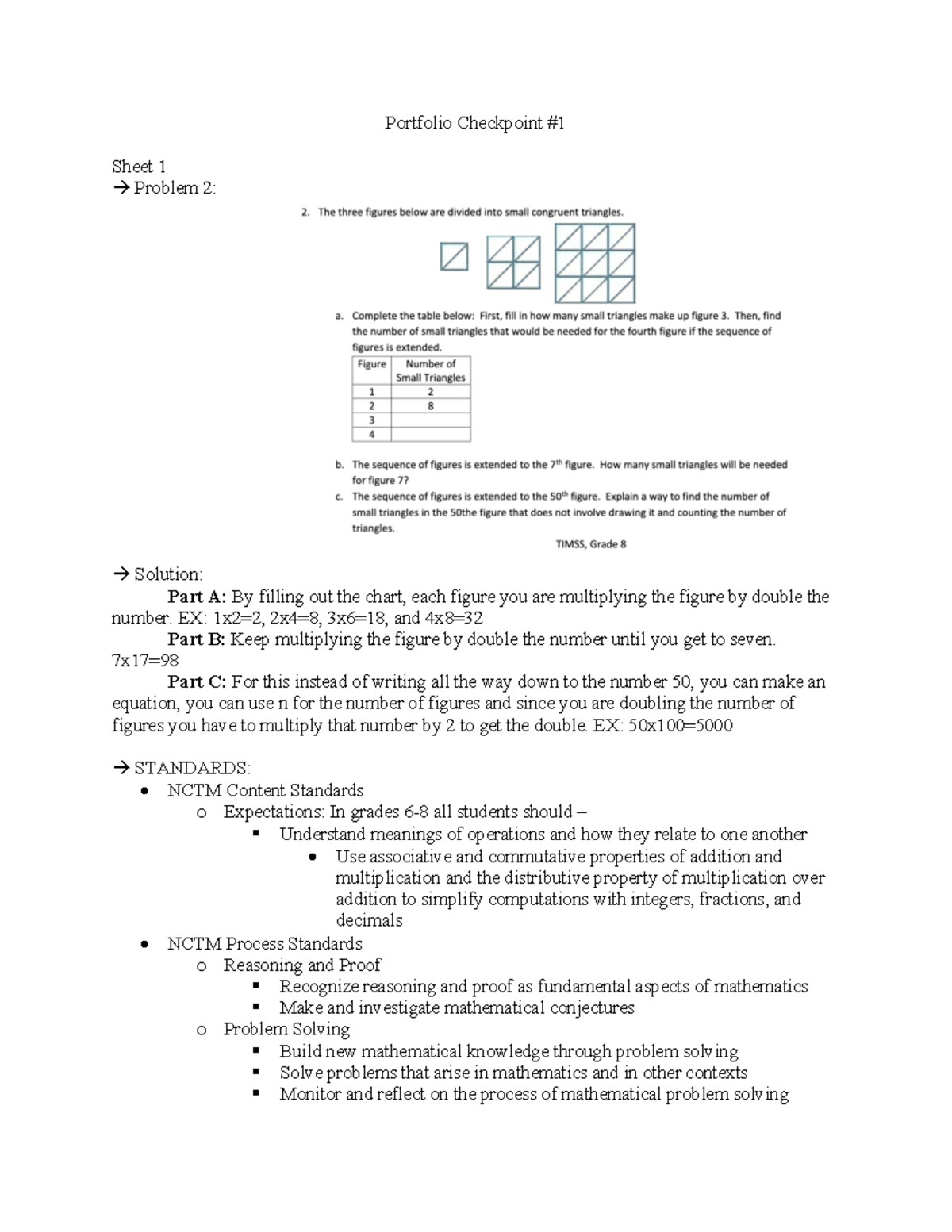 Portfolio Checkpoint #1- Habiba Mabrouk - Portfolio Checkpoint # Sheet ...