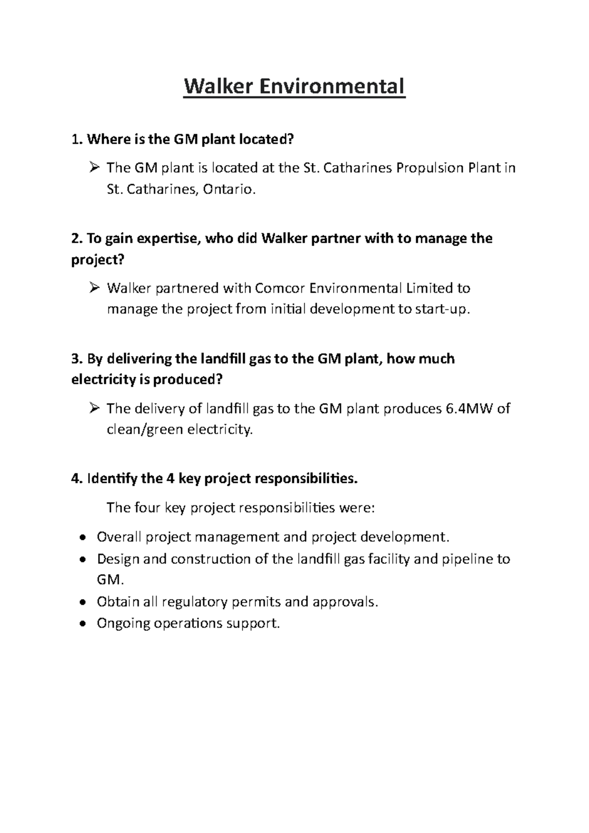 Assignment 3 - Walker Environmental - Walker Environmental Where is the ...