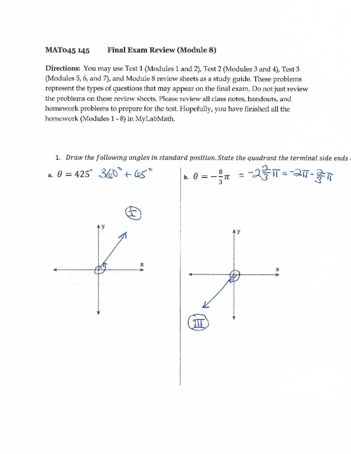 MAT045 145 Final Review (Module 8) Answers - MAT045 145 Final Exam ...