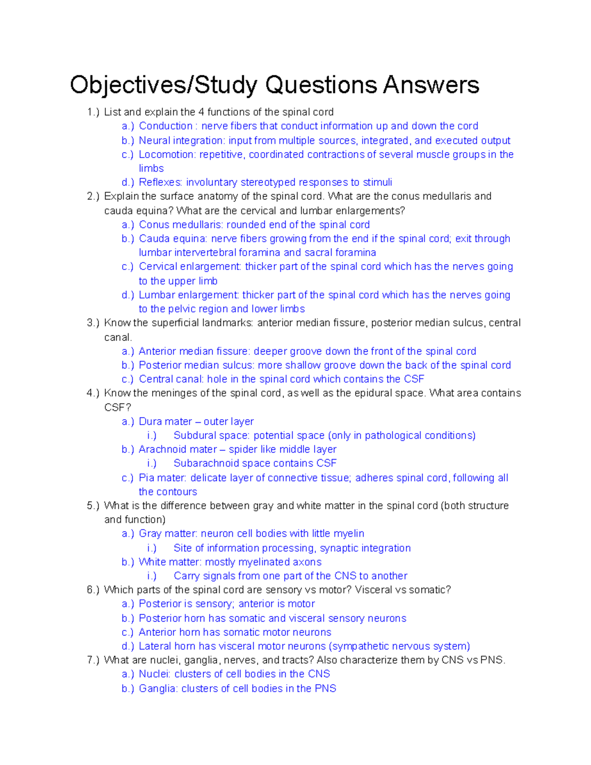 Lecture 12 Study Guide With Answers - Objectives/Study Questions ...