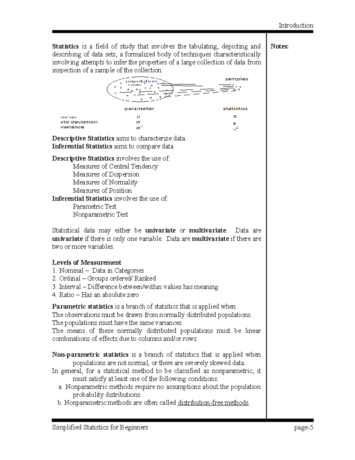 01-introduction - lesson introduction - Introduction Statistics is a ...