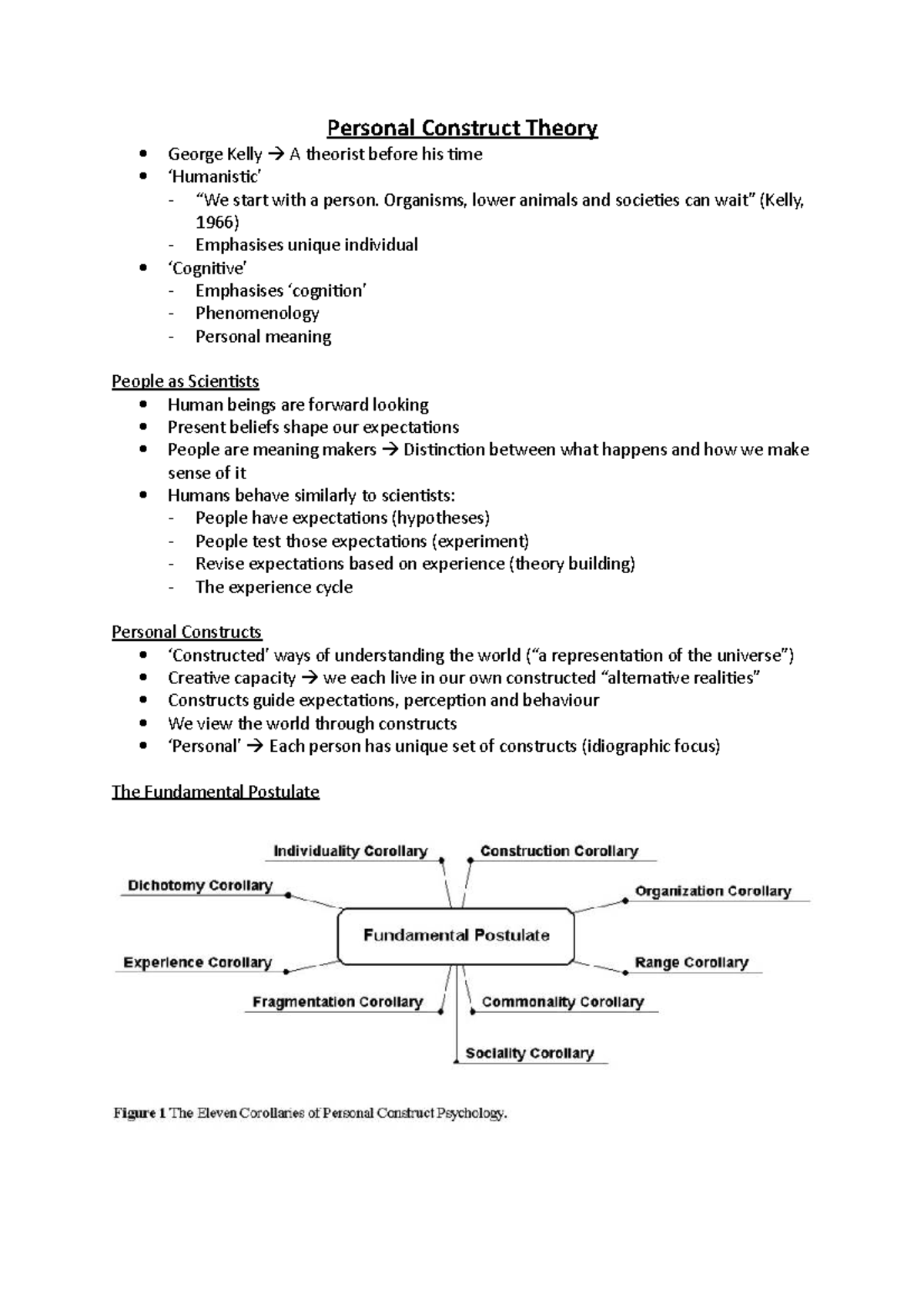 Personal Construct Theory - Personal Construct Theory George Kelly A ...
