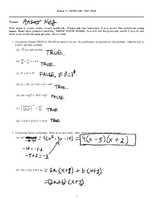 Math 129 sec.1 - great sums of math - MATH 129 Section Real Numbers and ...