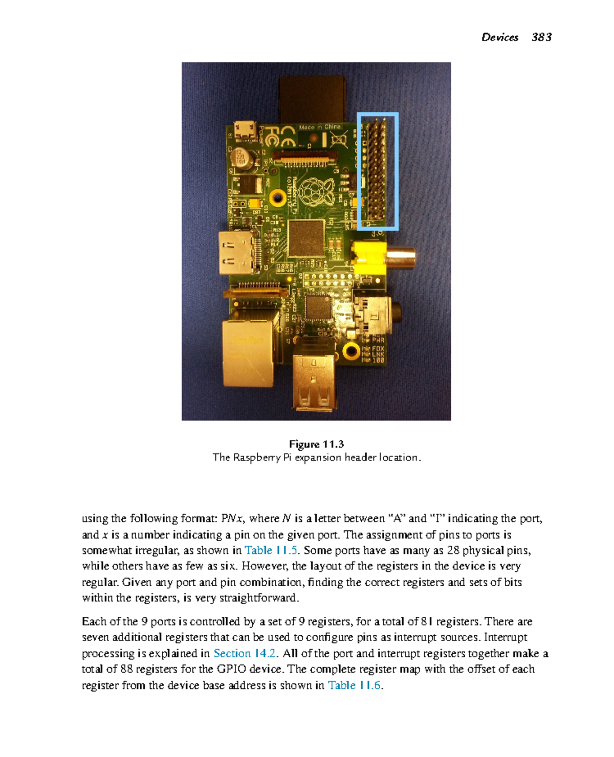 Modern Assembly Language Programming-92 - Devices 383 Figure 11. The Raspberry Pi expansion ...