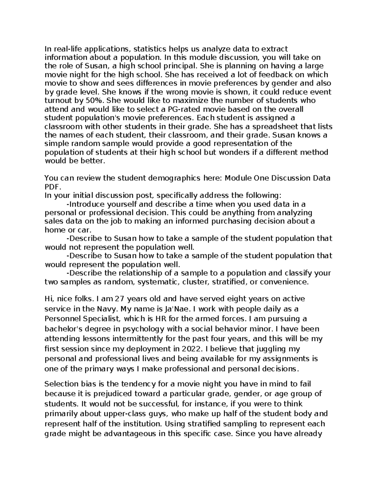 MAT 240 1-1 Discusion - 1st discussion, module 1 discussion 1 - In real ...