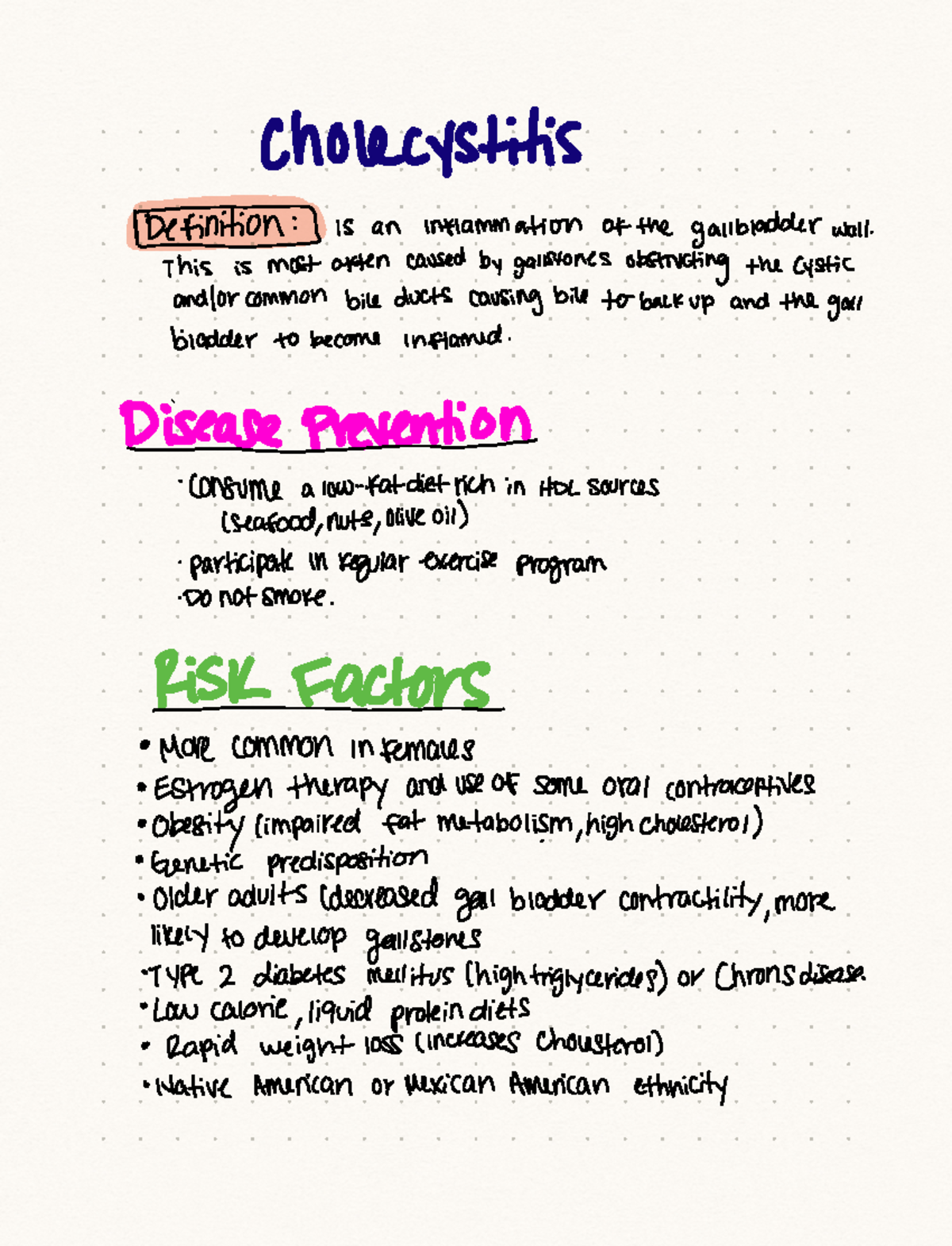 Cholecystitis Chapter Notes - cholecystitis Definition is an ...