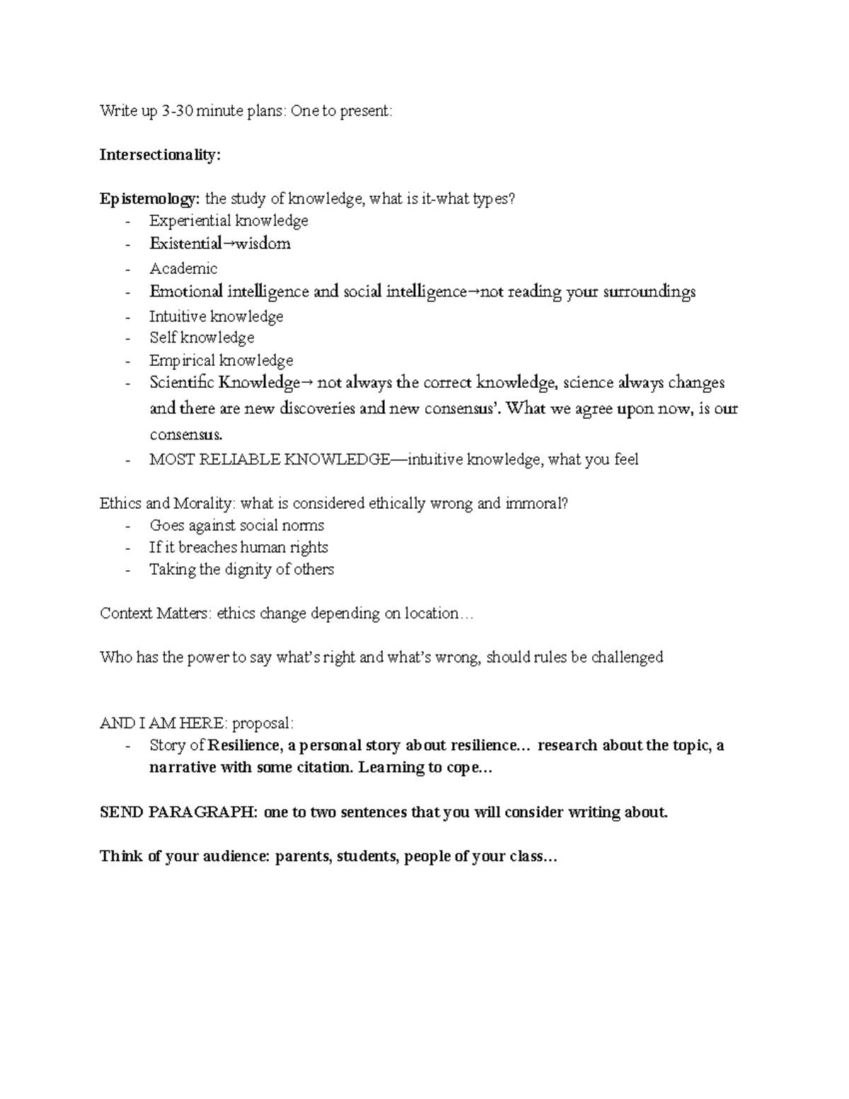 2 22 - Dr. Pierre W. Orelus - Write up 3-30 minute plans: One to present: Intersectionality ...